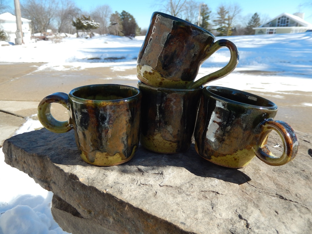 Sunset Pottery Expresso Set of 4 - Etsy