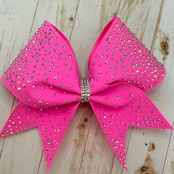 Hot Pink Cheer Bow - Etsy