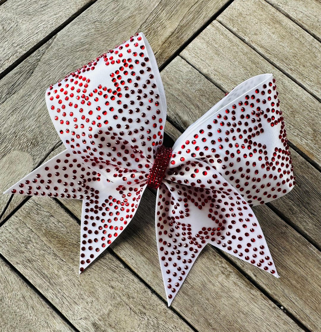 Satin Cheer Bow With Star Pattern - Etsy