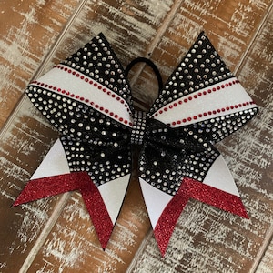 Black Glitter Rhinestone Bow - Etsy