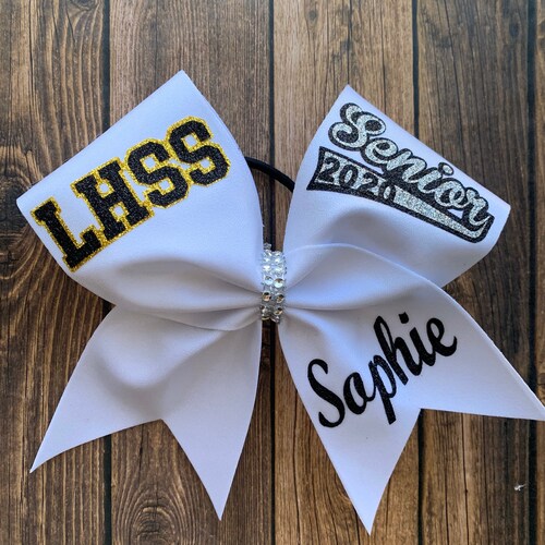 Photo Bow for High School Cheer Team. Personalized Cheer Bow - Etsy