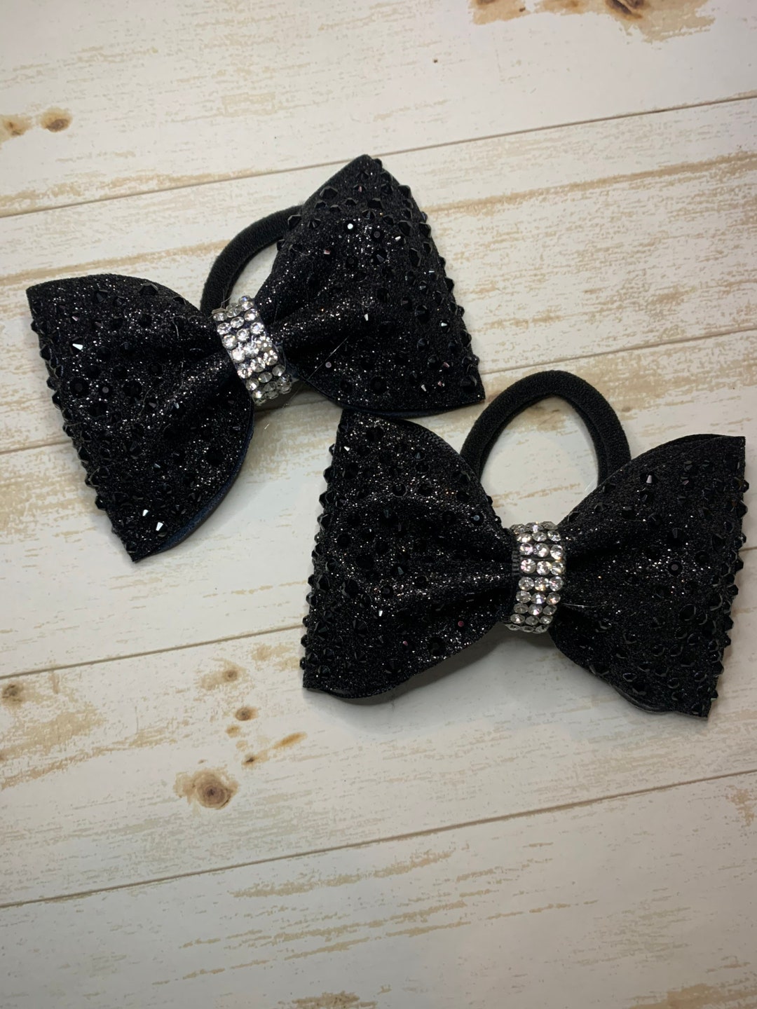 Set of Black Pigtail Bows - Etsy