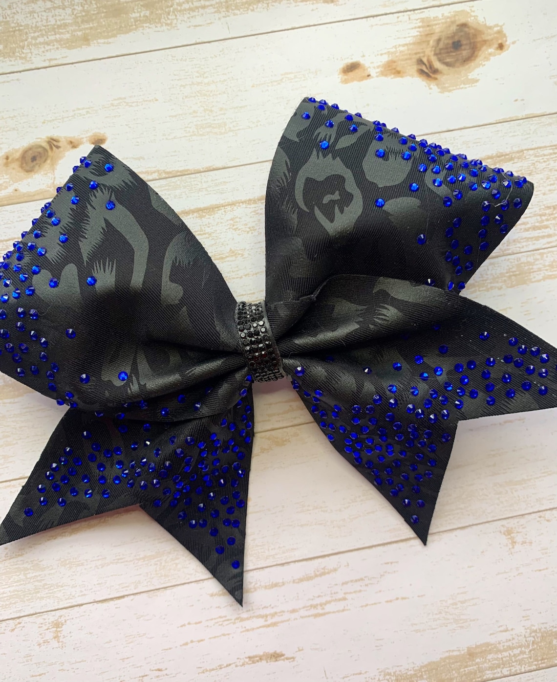 Black Cheetah Cheer Bow - Etsy