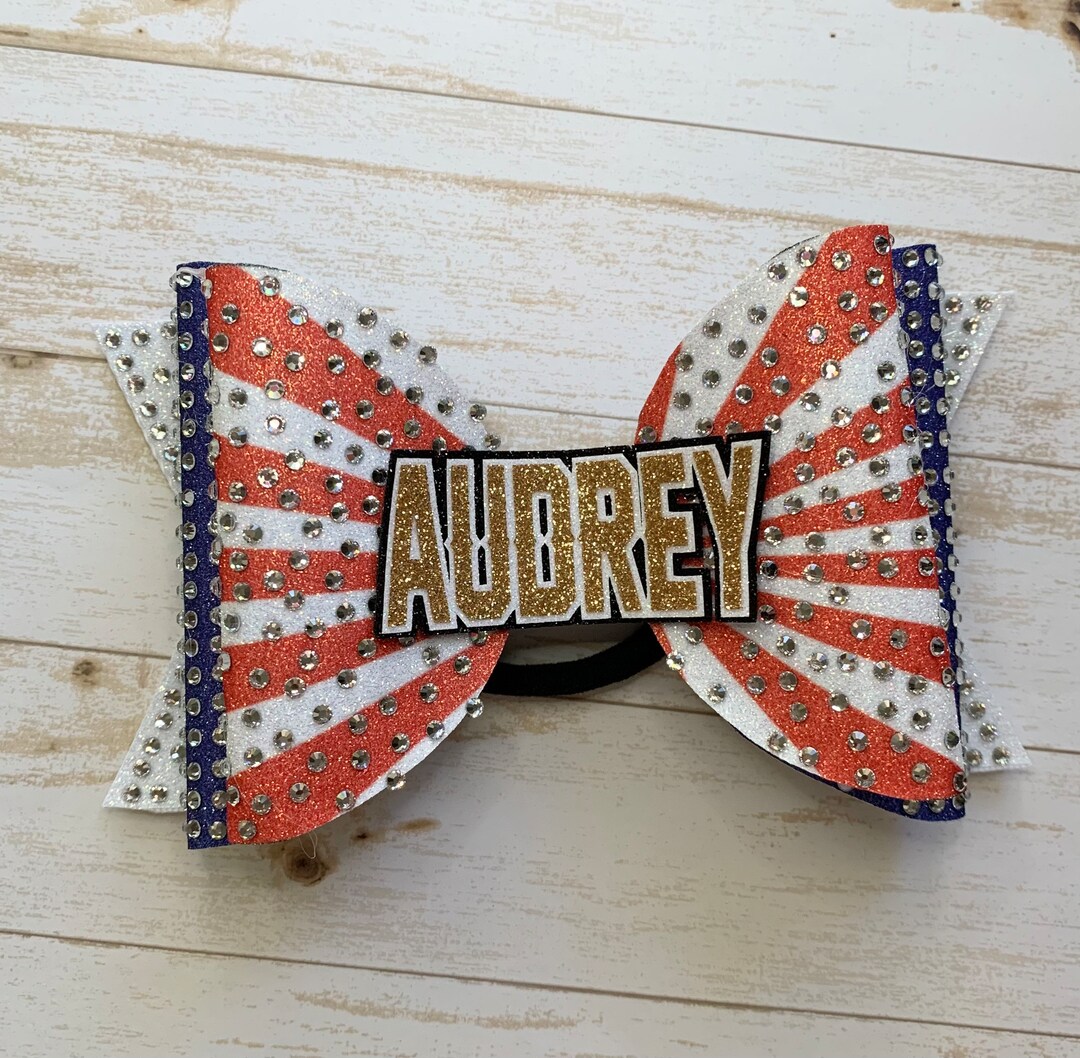 Tailless Circus Theme Cheer Bow - Etsy
