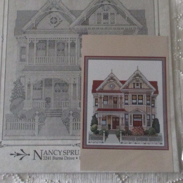 Victorian House Cross Stitch - Etsy