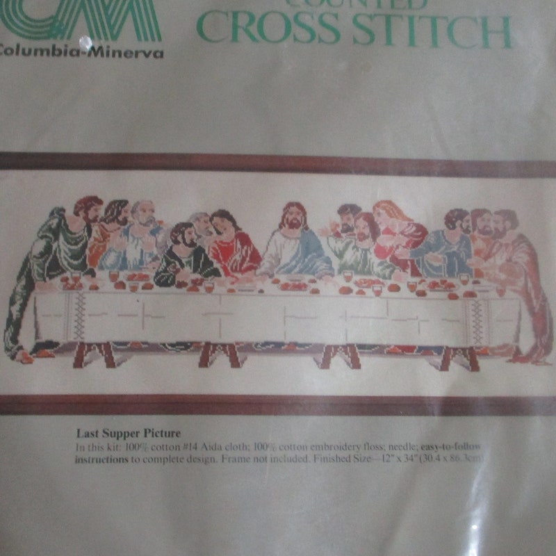 Last Supper Cross Stitch - Etsy