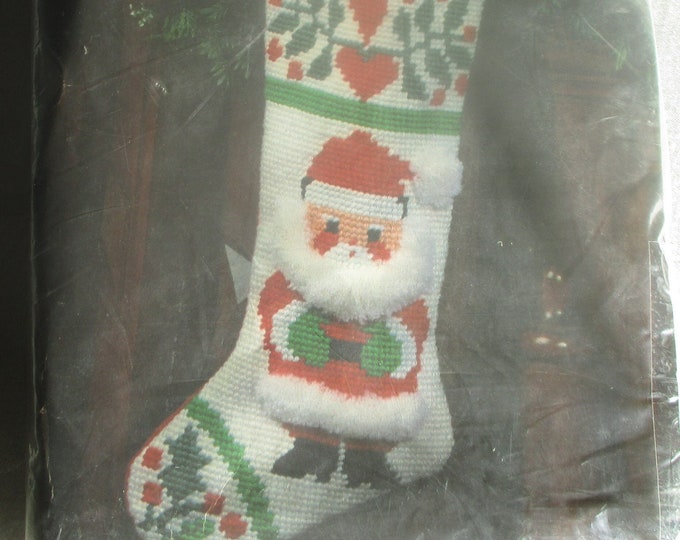 Needlepoint Stocking Kit, Santa Claus Needlepoint Stocking Kit,old St ...