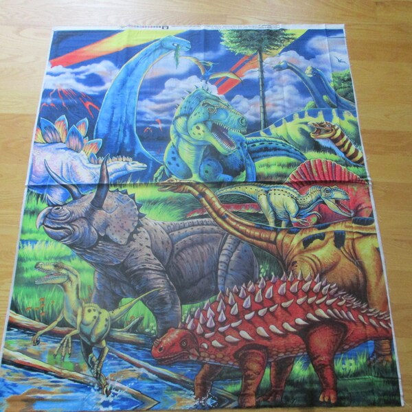 Dinosaur Fabric Panel - Etsy