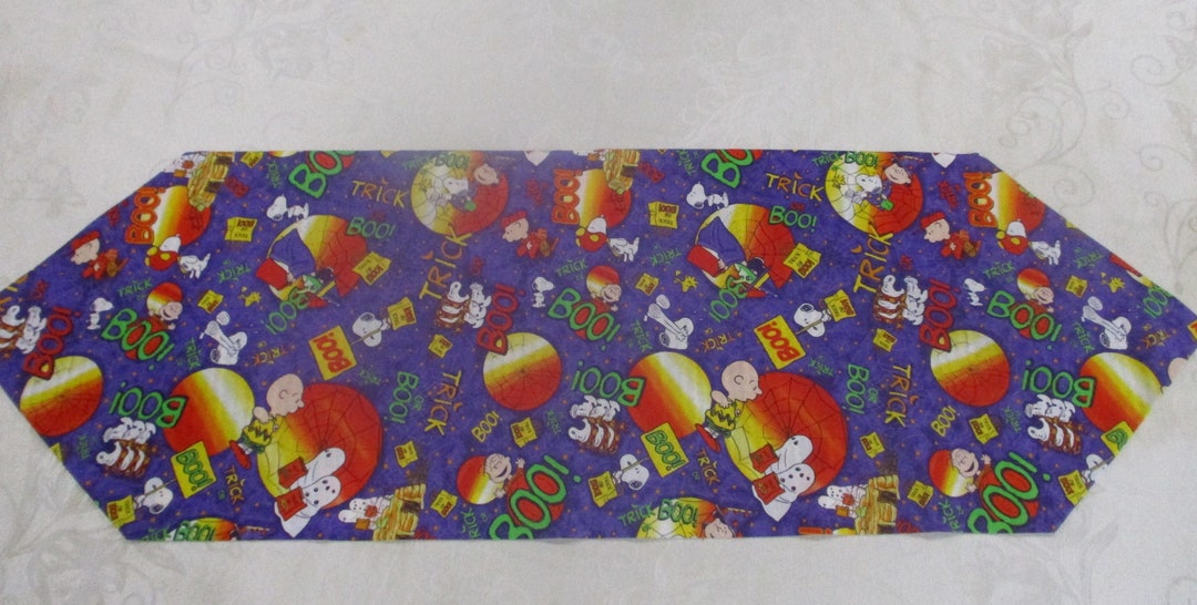 Halloween Runner, Halloween Table Runner, Peanuts Halloween Runner ...