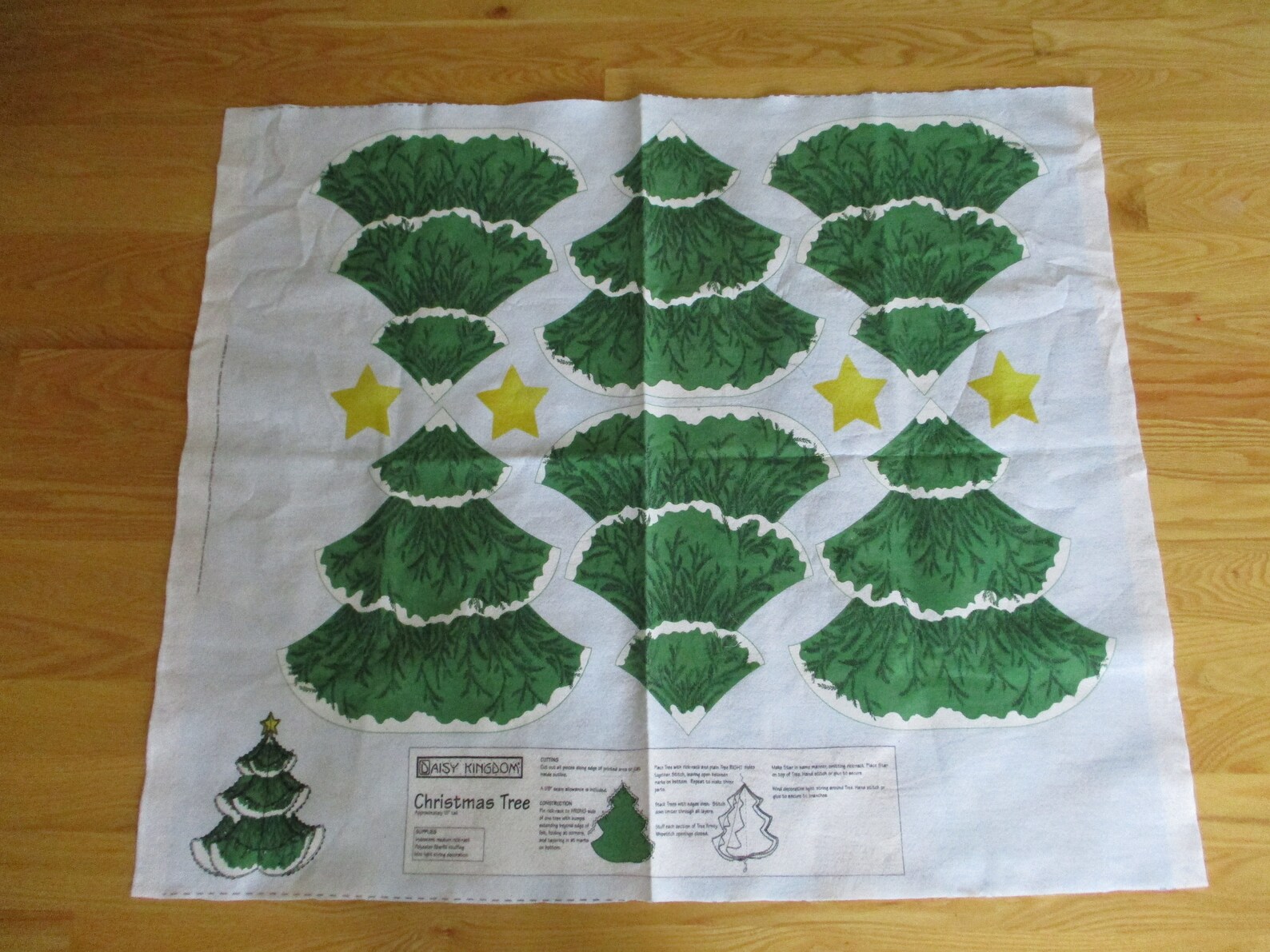 Christmas Tree Fabric Panel, Daisy Kingdom Christmas Tree Panel,star on ...