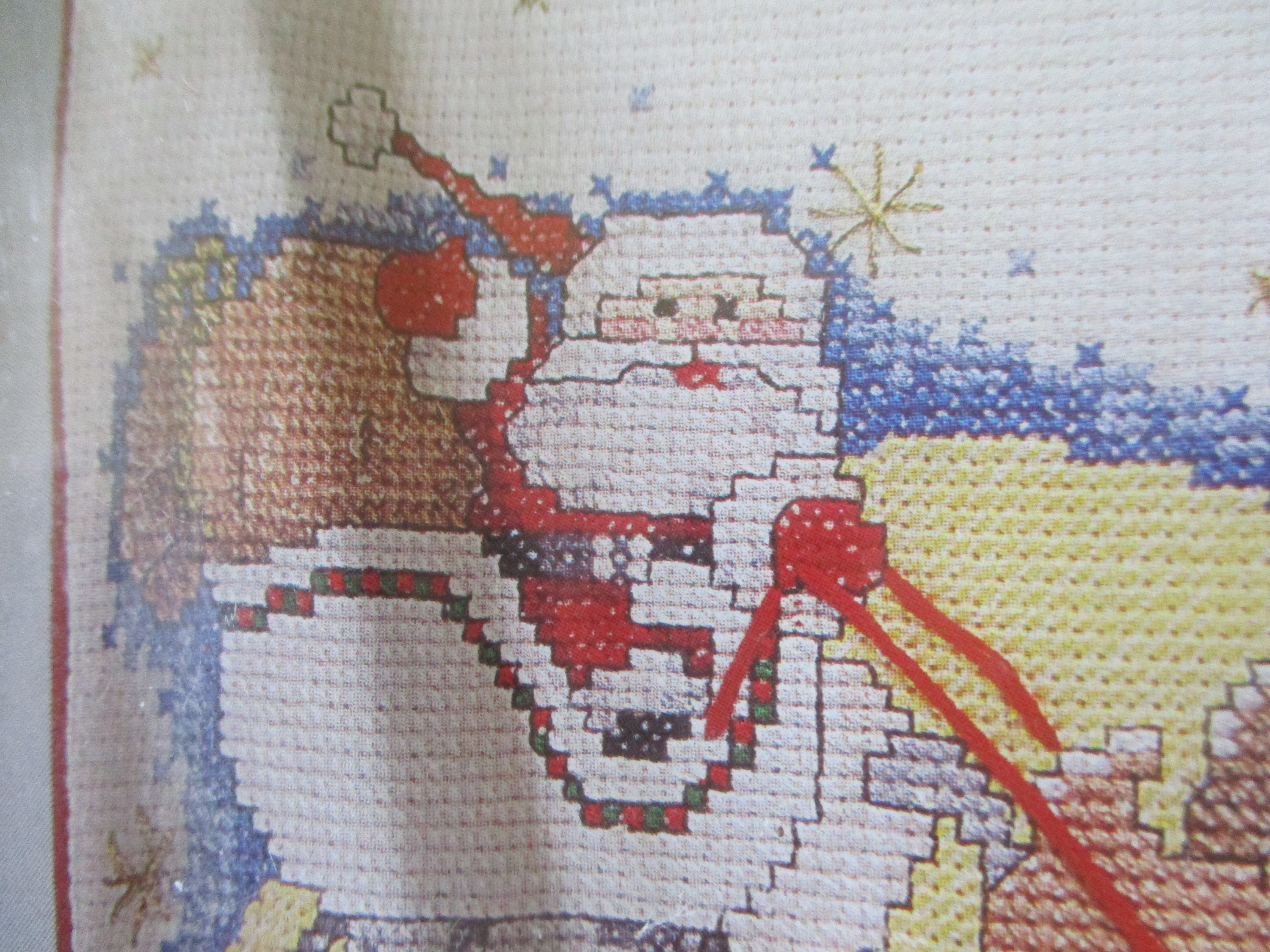 Santa and Reindeer Counted Cross Stitch Stocking KitSanta and | Etsy