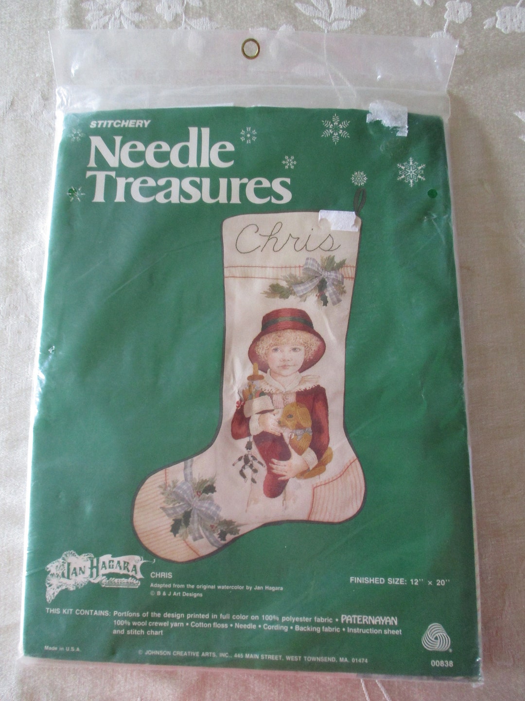 Crewel Embroidery Kit, Crewel Embroidery Stocking Kit,christmas Vintage ...