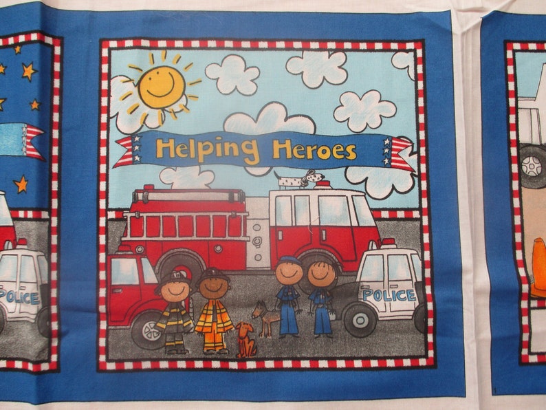 Helping Heroes Fabric Panel Helping Heroes Soft Covered - Etsy