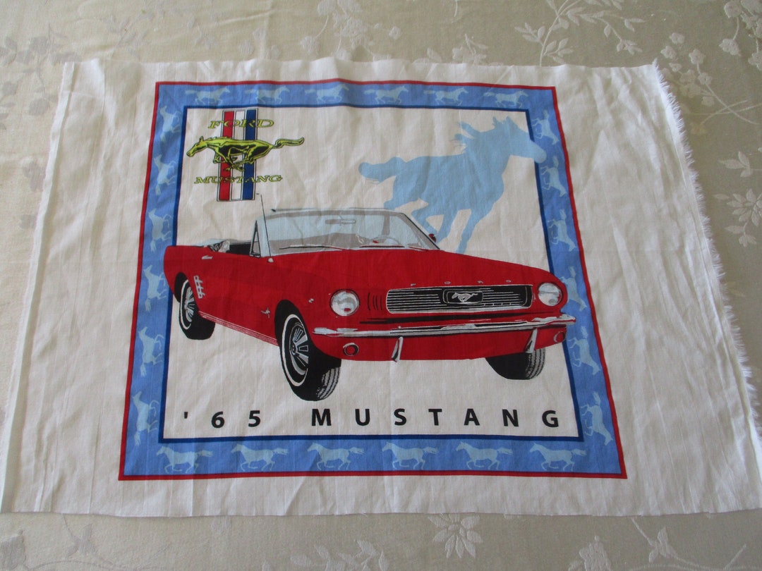 Ford Mustang Fabric, 1965 Ford Mustang Panel, Quilt Panel,quilt ...