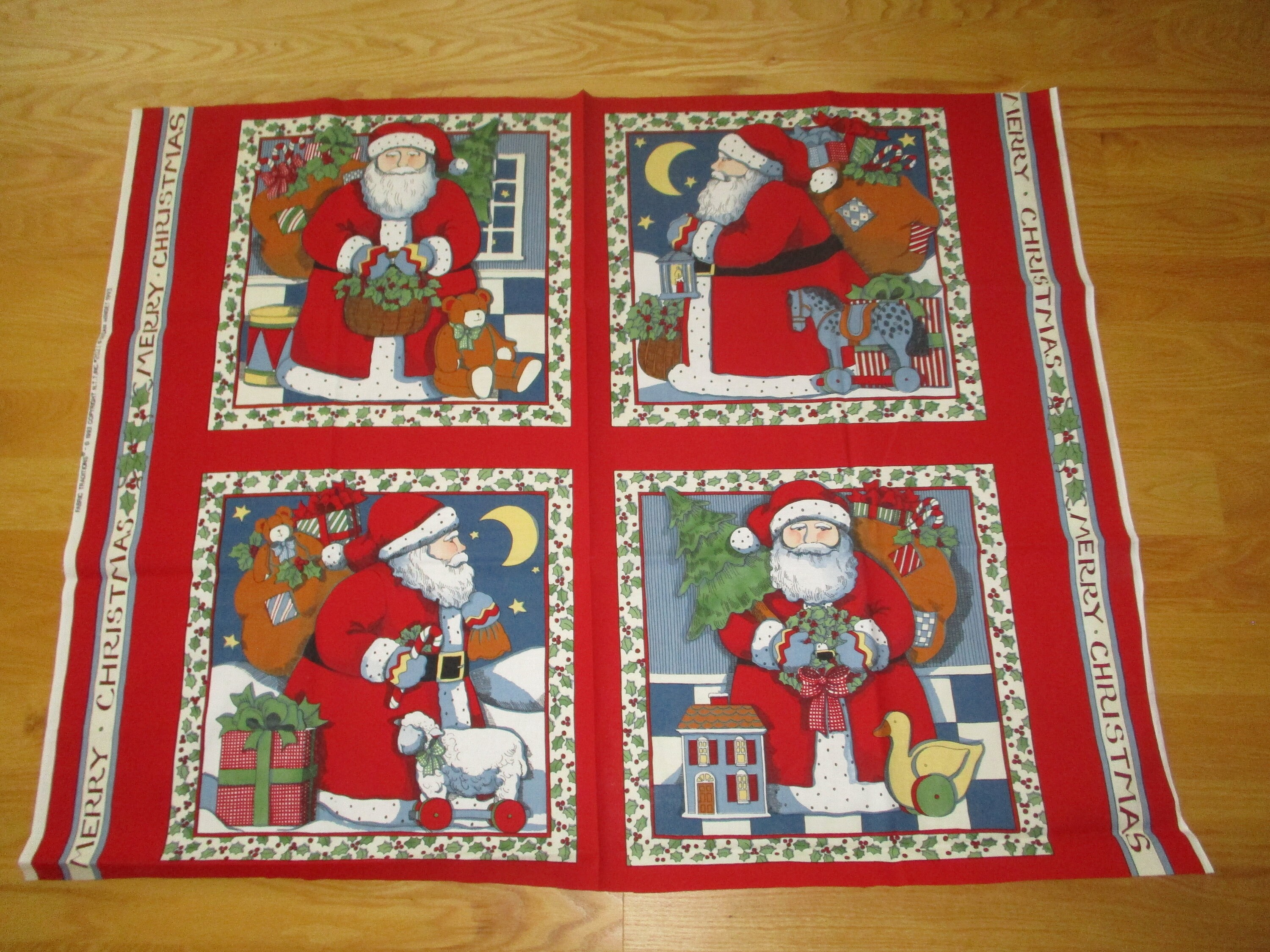 Santa Claus Pillow Panel Christmas Santa Panel Susan Winget | Etsy