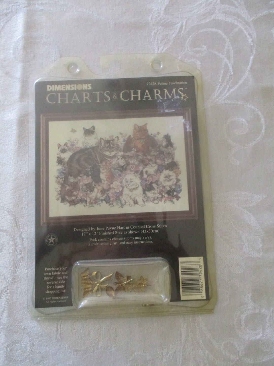 Cats Counted Cross Stitch Kit, Charts & Charms Kit, Dimensions Charts ...