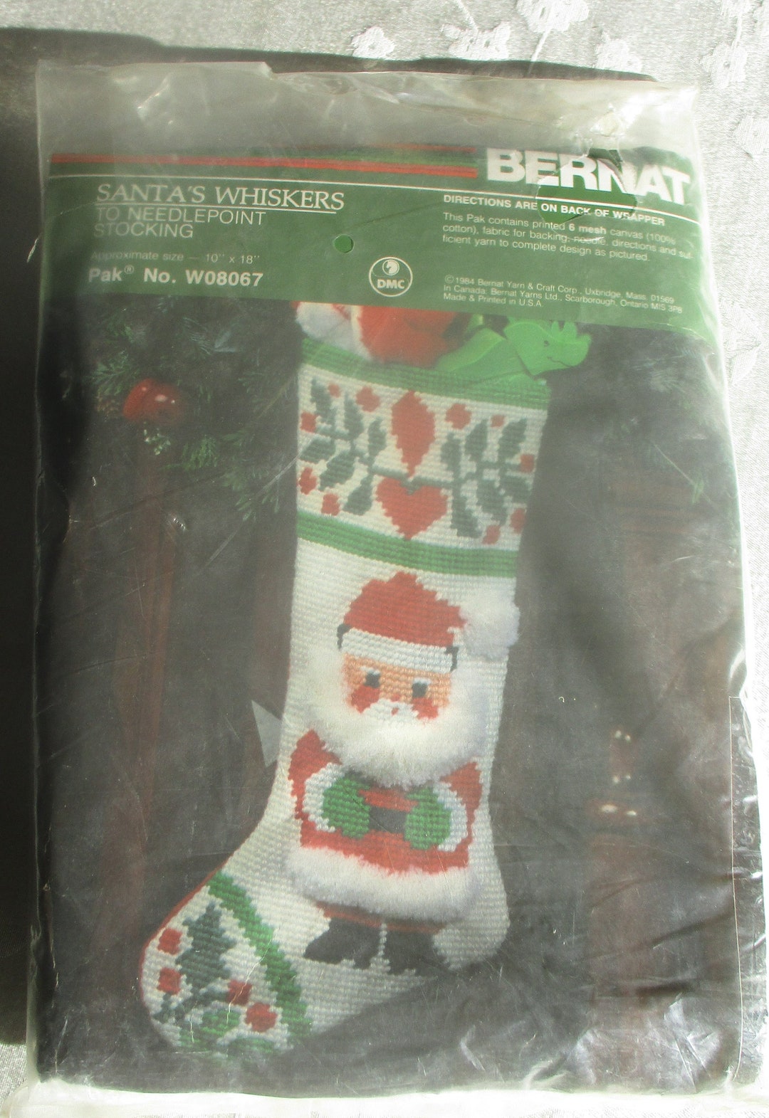 Needlepoint Stocking Kit, Santa Claus Needlepoint Stocking Kit, Santa's ...