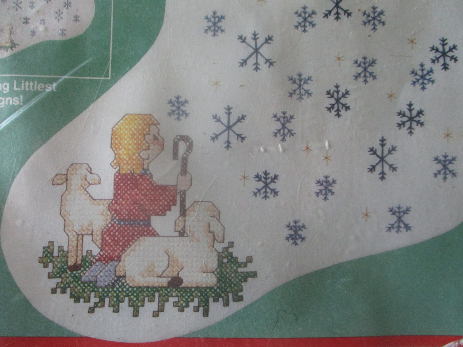 Stamped Cross Stitch Stocking Kit Angel Stamped Stocking Kit | Etsy