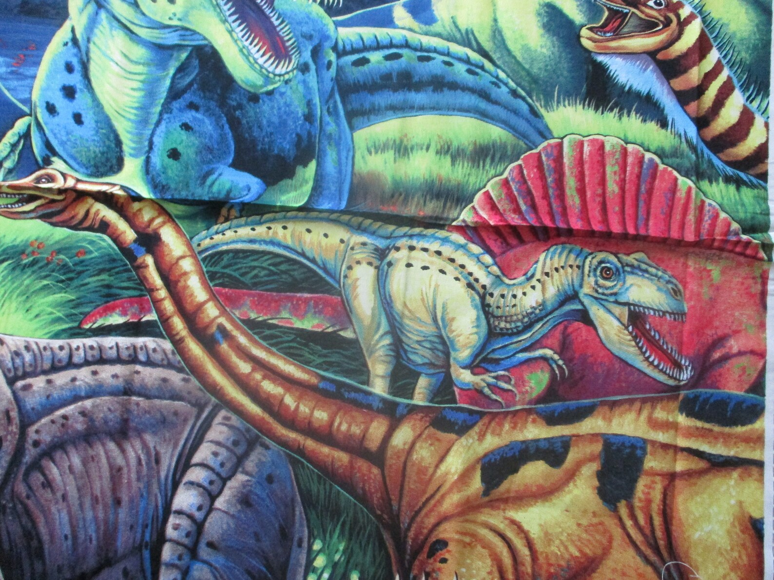 Dinosaur Fabric Panel Large Dinosaur Panel Prehistoric | Etsy