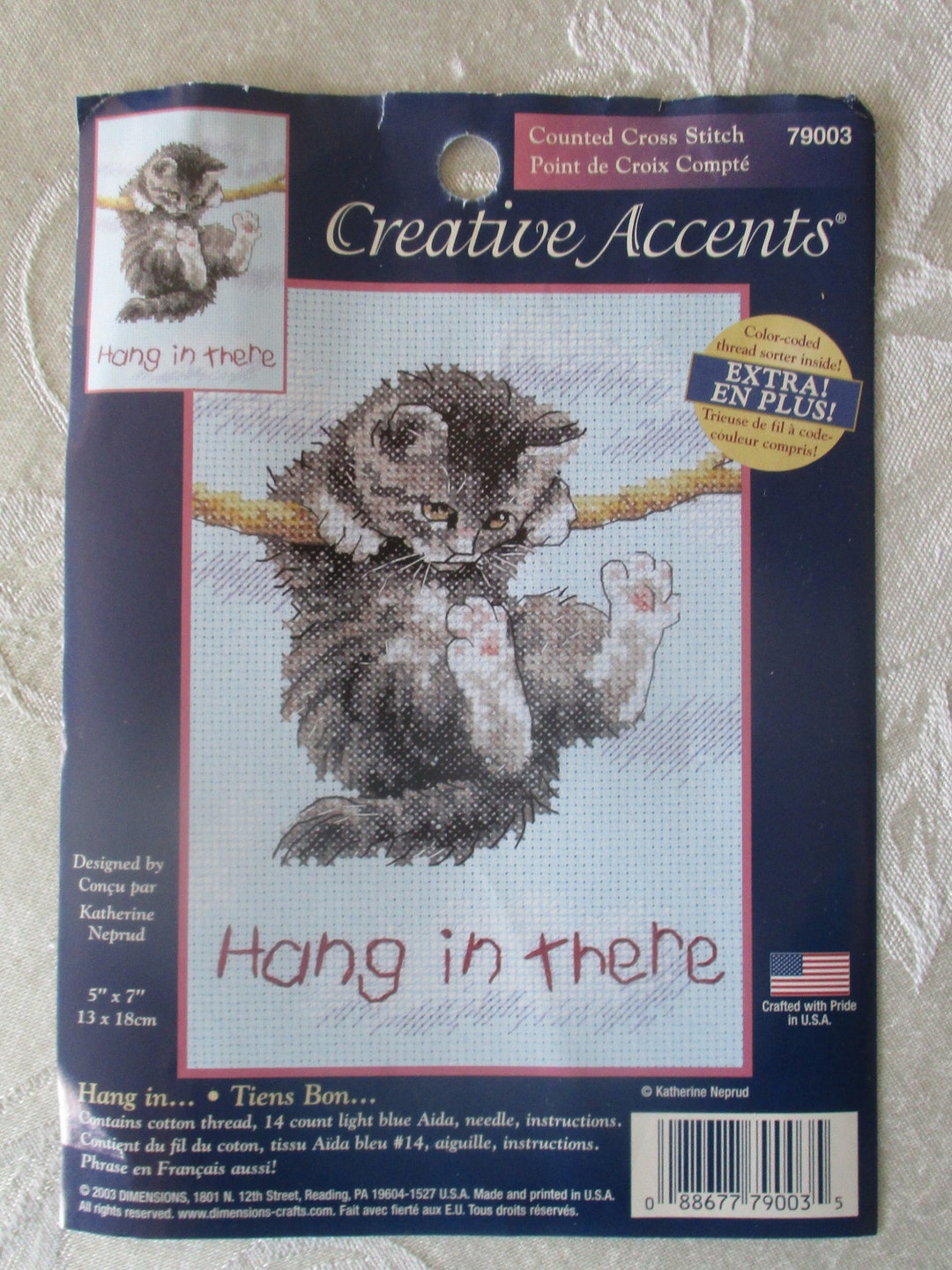 Cat Cross Stitch Kit, Kitten Cross Stitch Kit, Creative Accents Kit ...