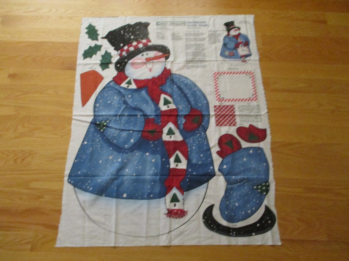 Snowman Door Panel Daisy Kingdom Snowman Fabric PanelSnowman | Etsy