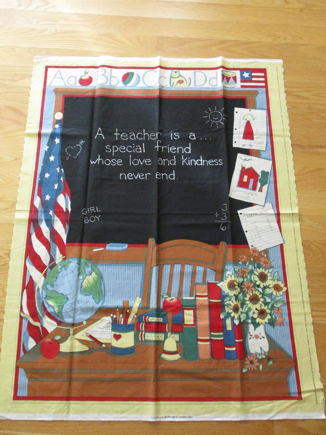 Teacher Fabric Panel, School Days, Teacher, Back to Classroom ...
