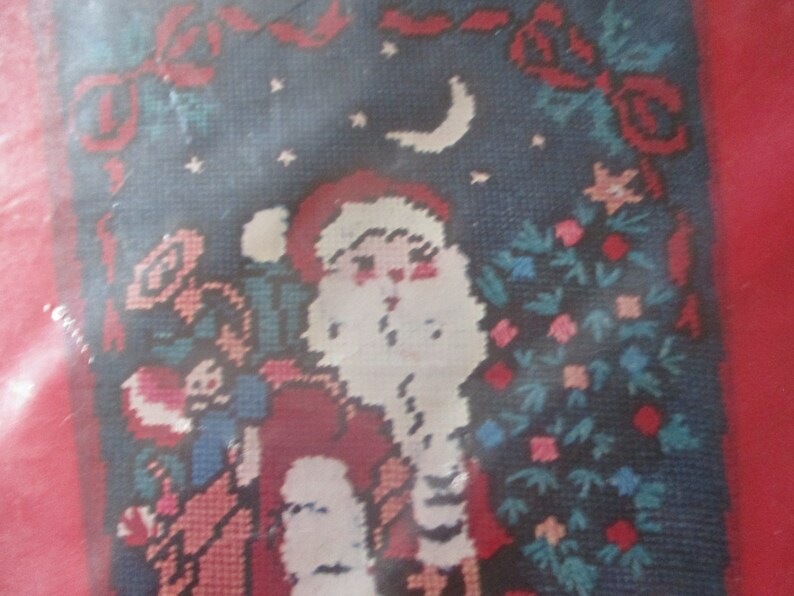 Needlepoint Stocking Kit, Santa Needlepoint Stocking Kit, Santa Claus ...