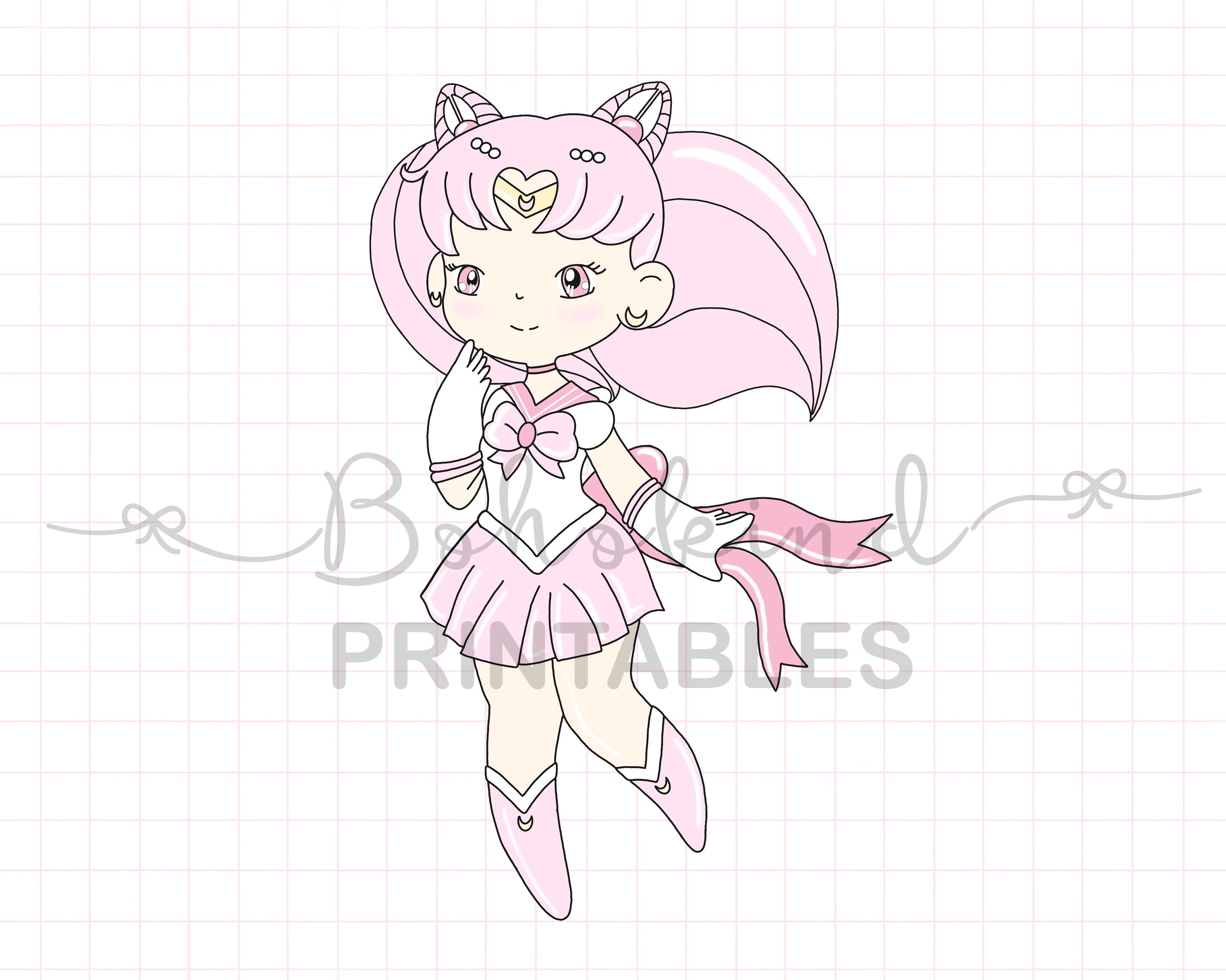 Moon Princess Chibi Moon Digital Printable Planner Die Cut - Etsy