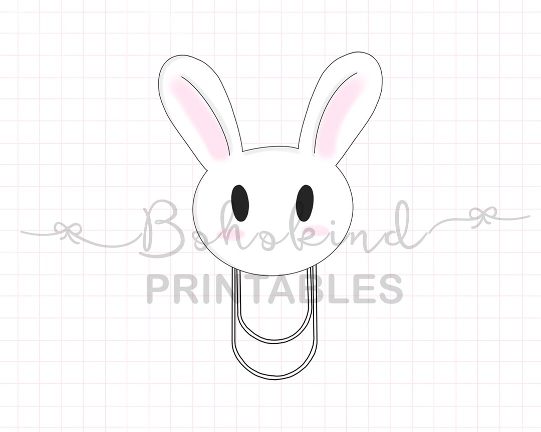 Moon Princess Bunny Paperclip Digitals Printable Planner Die - Etsy