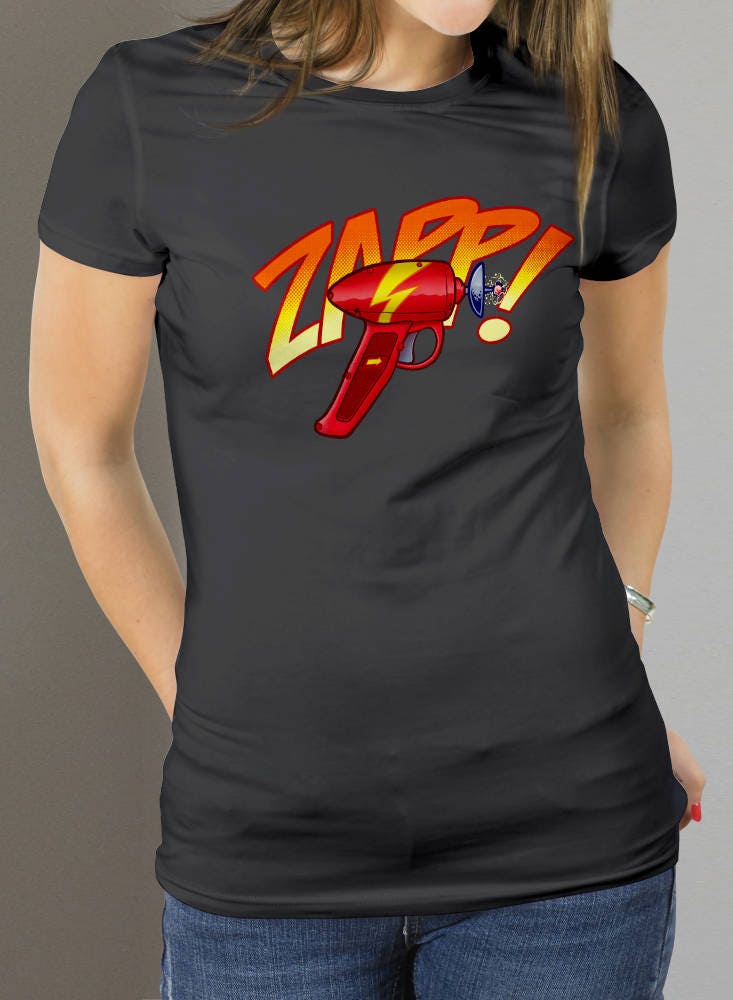 ZAPP Retro Shirt Vintage Phaser Laser Plasma Toy Gun Cartoon Design - Etsy