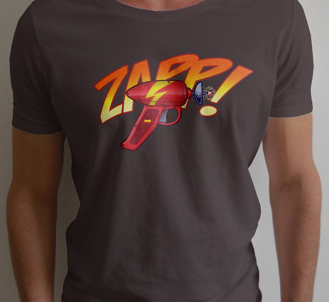 ZAPP Retro Shirt Vintage Phaser Laser Plasma Toy Gun Cartoon Design - Etsy