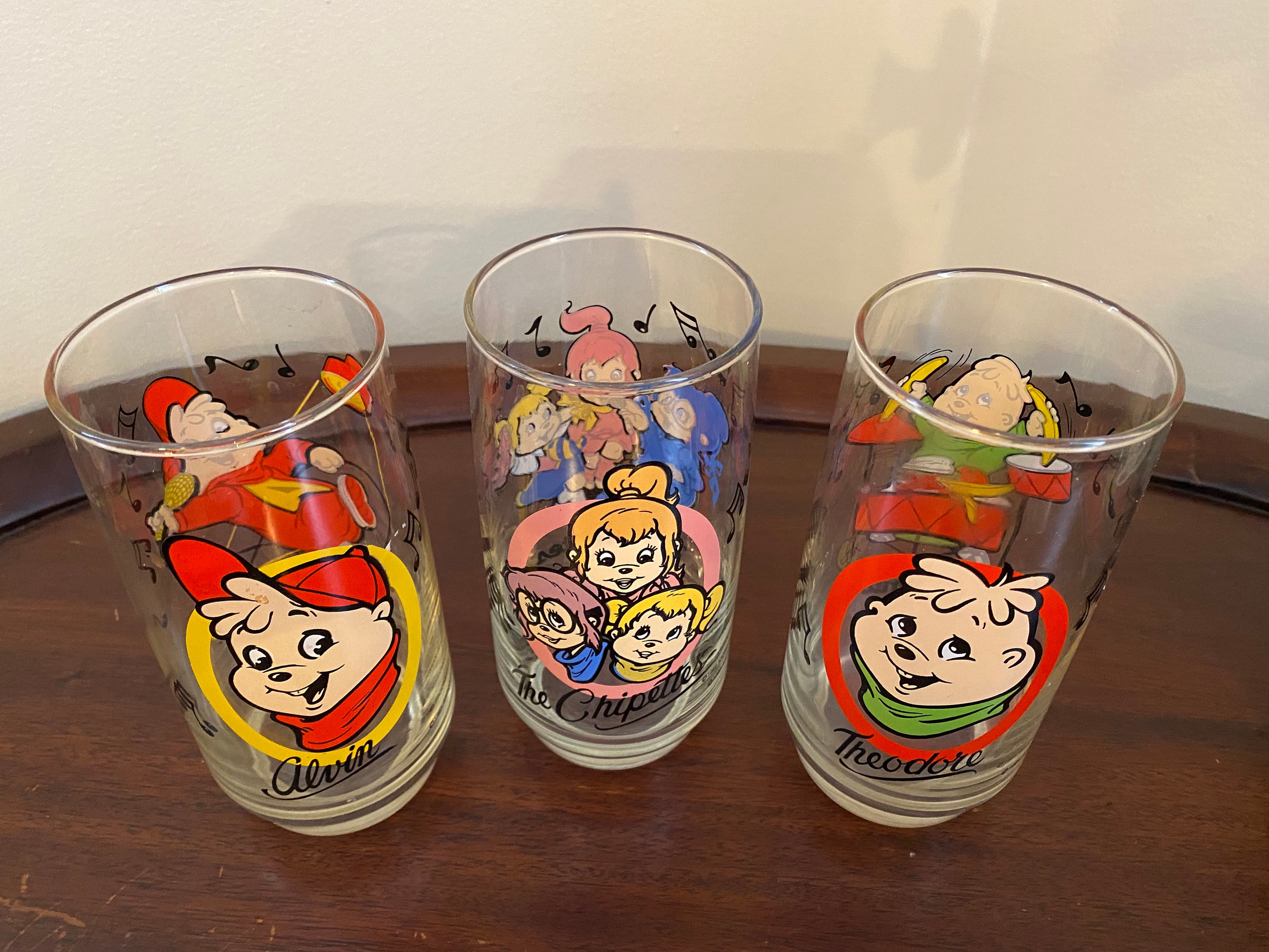 1985 Vintage Alvin & the Chipmunks Glasses | Set of 3 | - Etsy