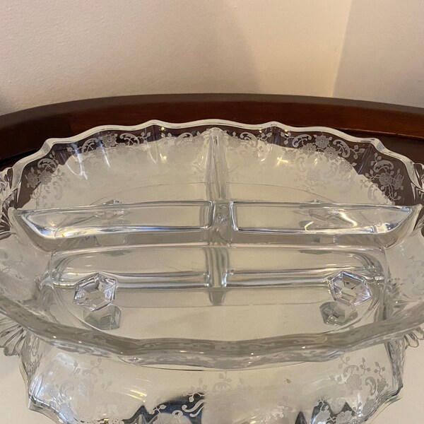 Crystal Divided Dish - Etsy