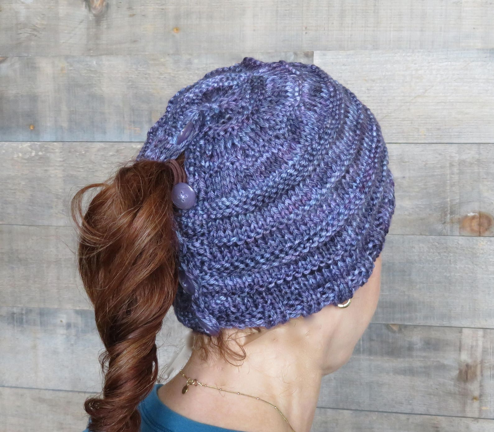 Knitting Pattern, Easy Trails Ponytail Hat Pattern, Ponytail Hat ...