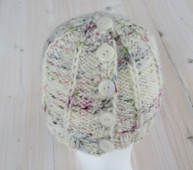 Easy Button Ponytail Hat Knitting Pattern, Beginner Messy Bun Beanie ...