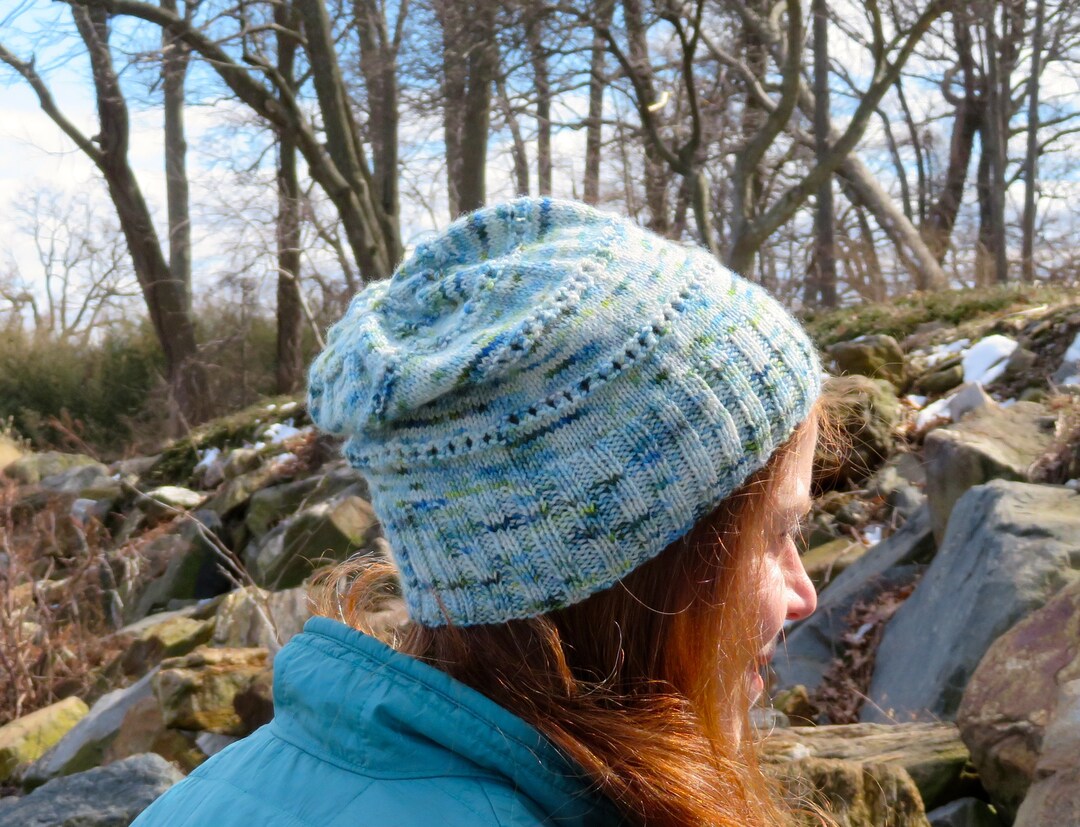 Easy Ridged Slouch Hat Knitting Pattern, Beginner Friendly, Multiple ...