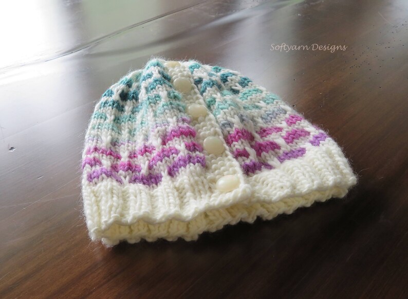 Ombre Bricks Ponytail Hat Knitting Pattern, Mosaic Knit Use Just 1 ...