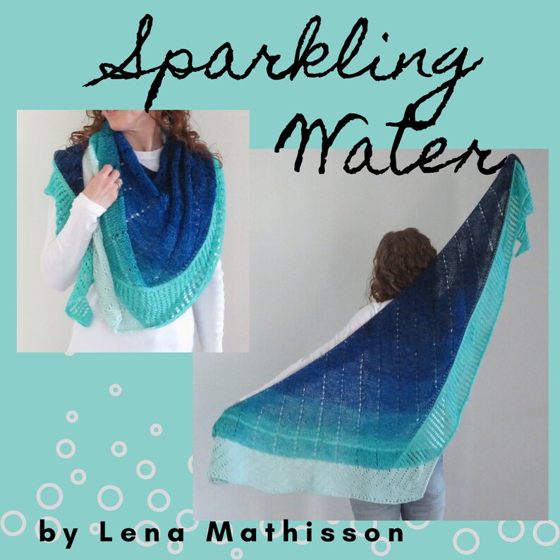 Sparkling Water shawl knitting pattern knitting pattern for | Etsy