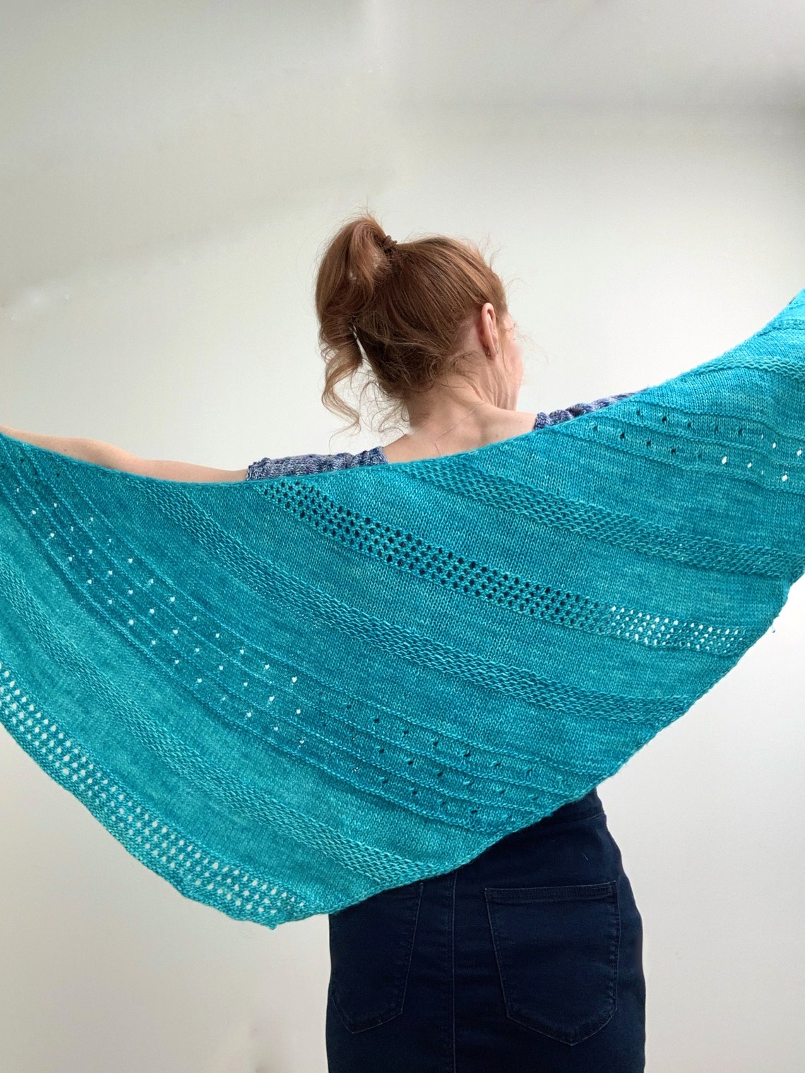 Beach Breeze Shawl Knitting Pattern, Easy Beginner Knit With DK Yarn ...