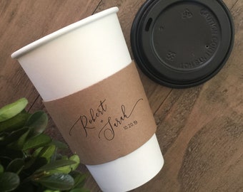 White coffee sleeve | Etsy