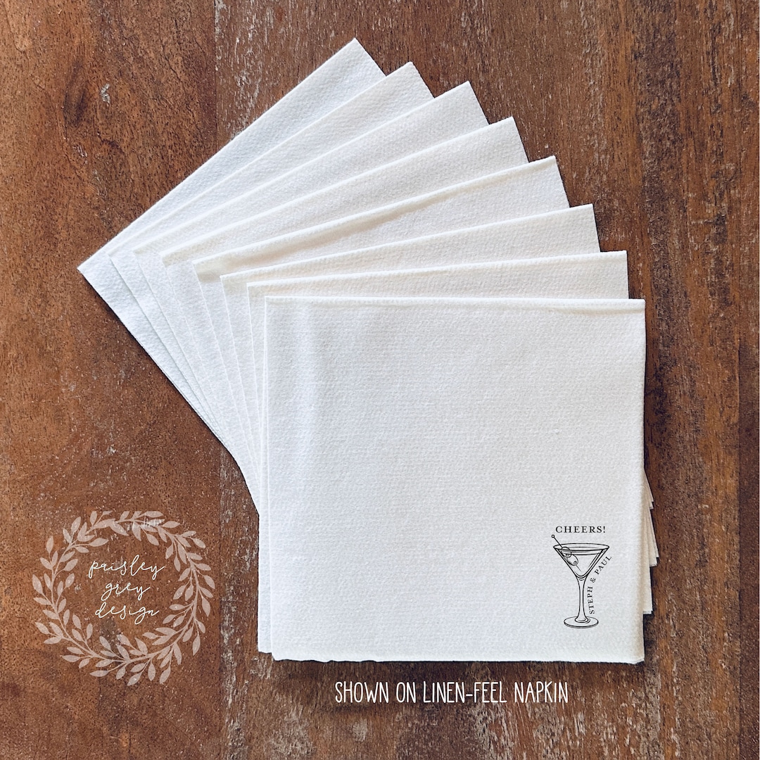 Custom Cocktail Napkins Martini Margarita Choose Cocktail Beer ...