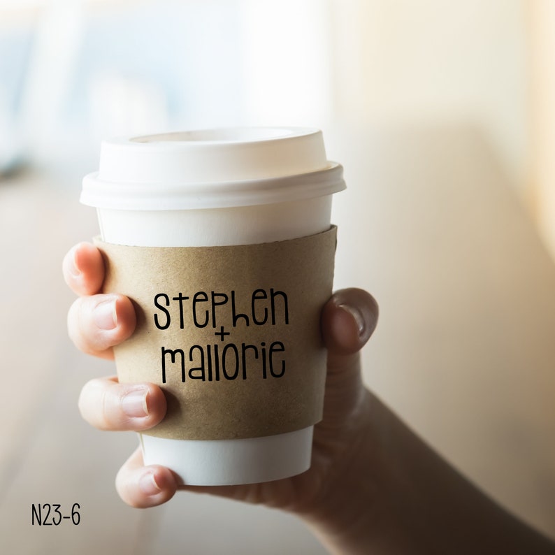 Personalized Natural Brown or White Kraft Coffee Sleeves or Sleeves ...