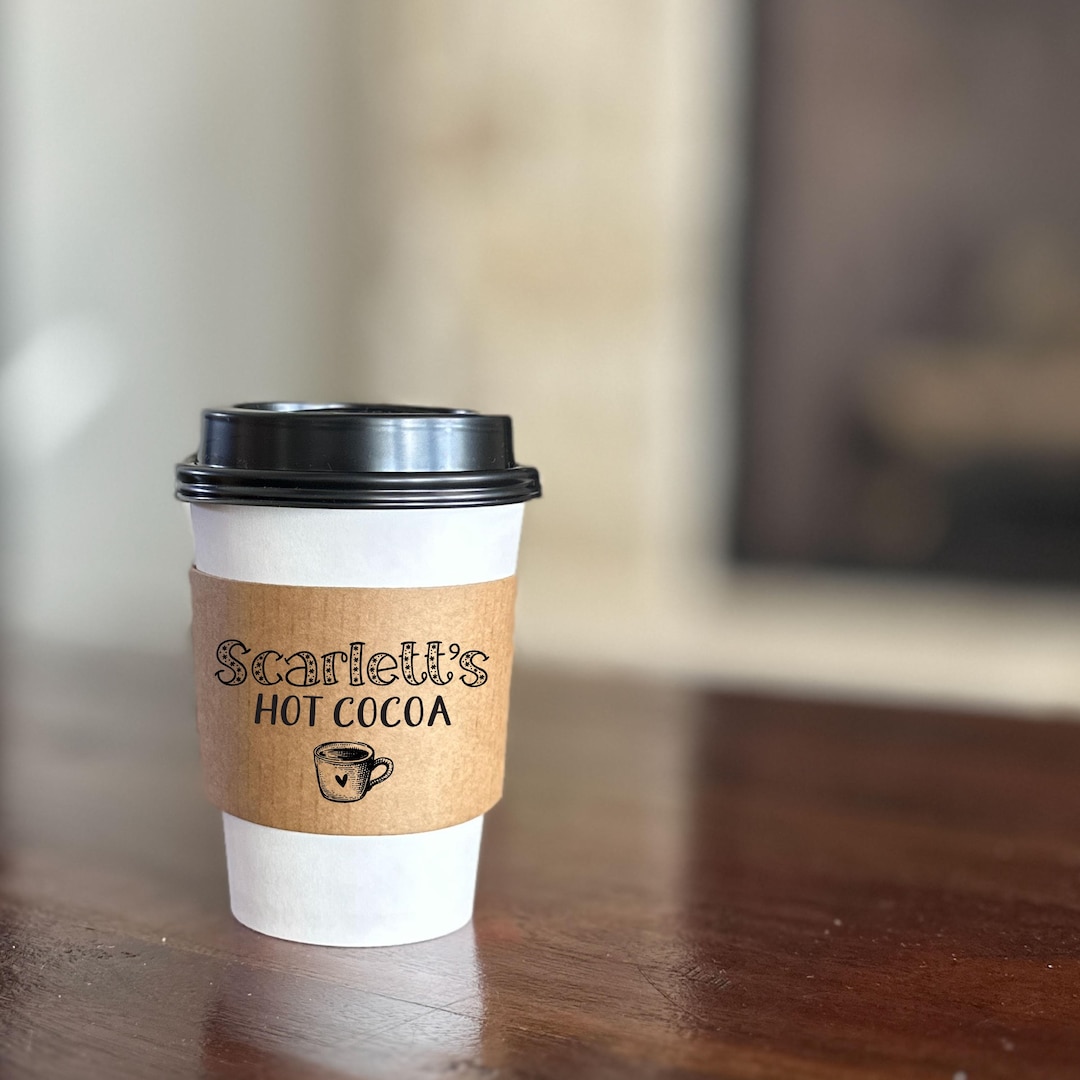 Custom Boxed Coffee Gift Sets - Brown Sleeves, White Cups, Black Lids ...