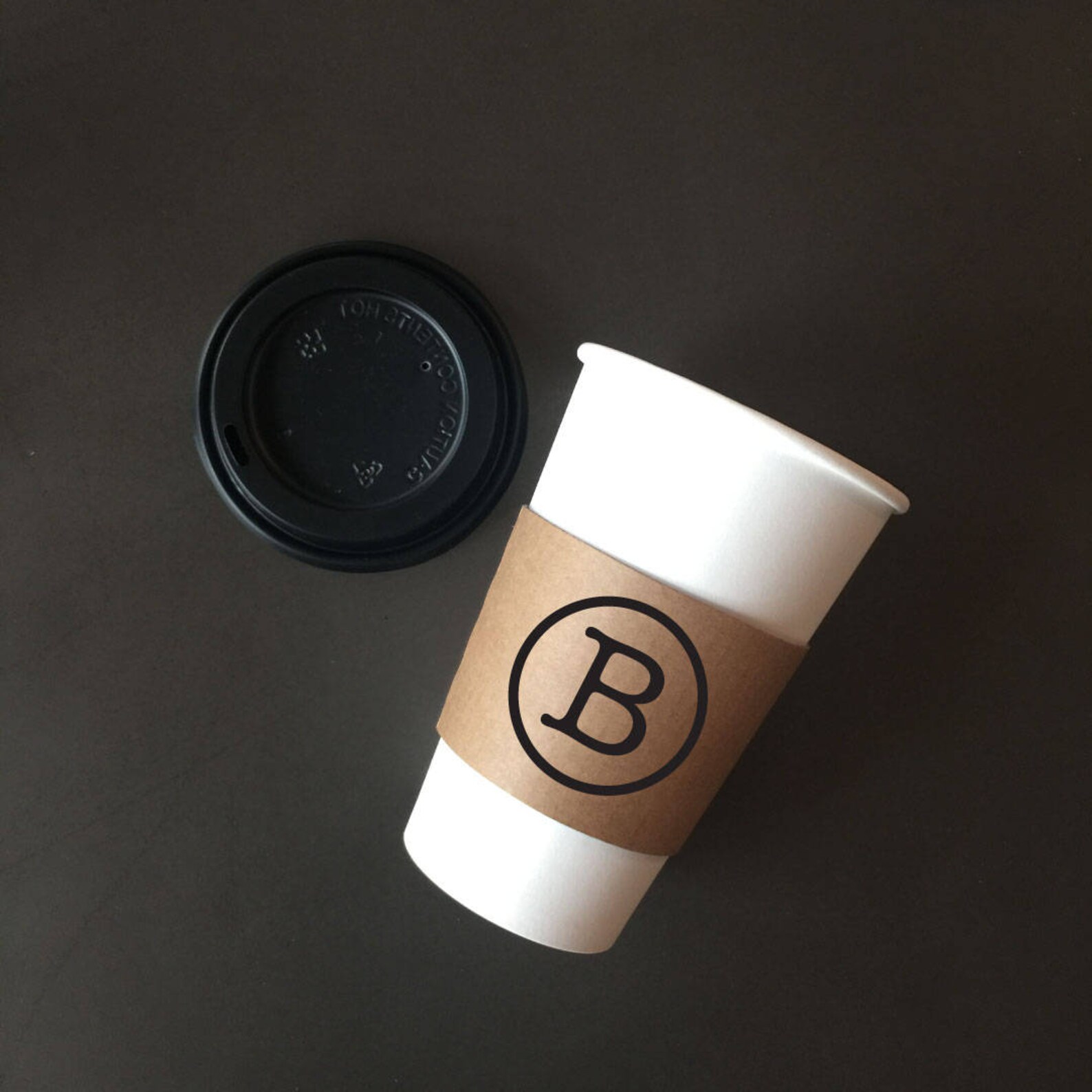 Personalized Natural Brown Kraft Coffee Sleeves Monogram - Etsy