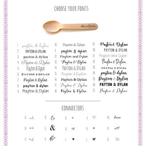 Personalized Wooden Utensils Available in Three Sizes Custom Text or ...