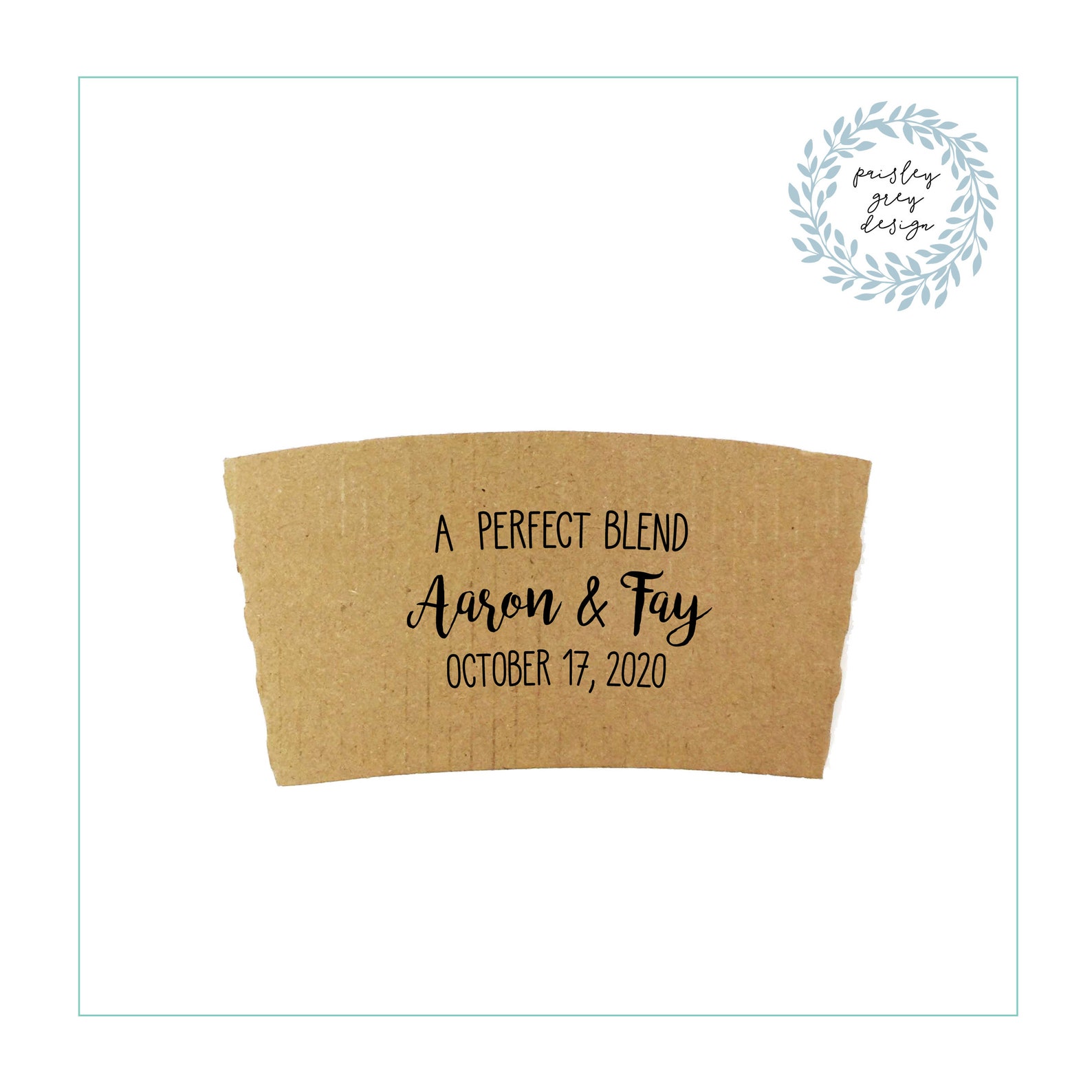 Personalized Natural Brown Kraft Coffee Sleeves Optional - Etsy