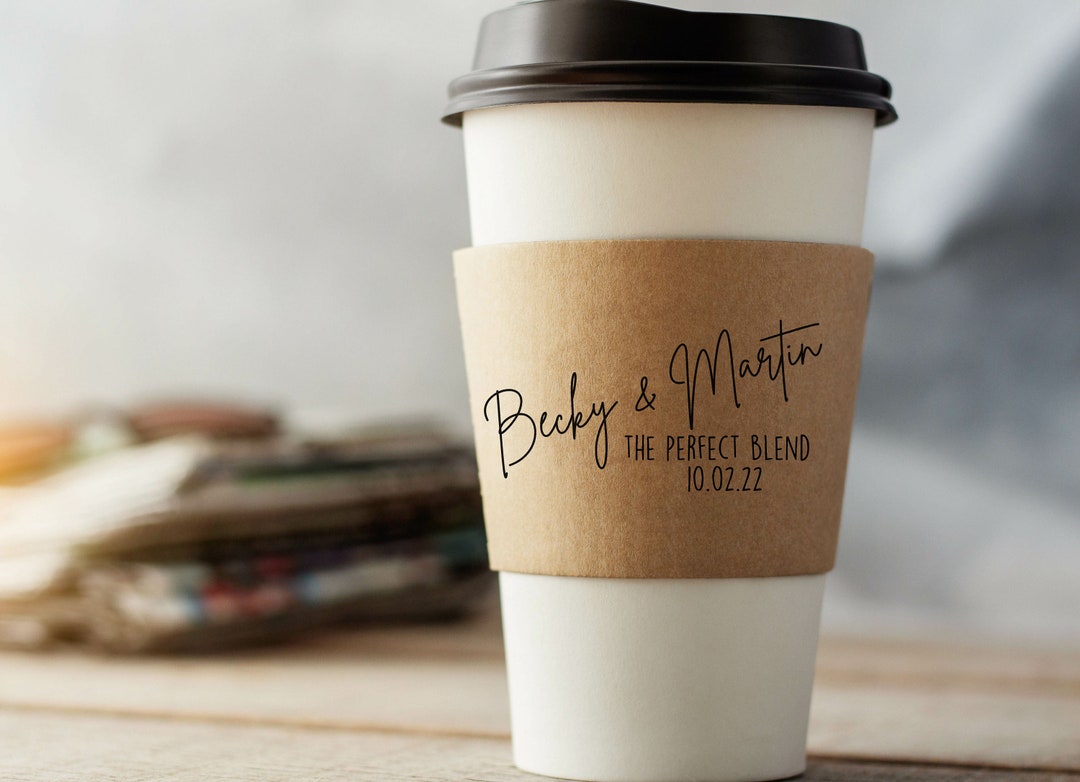 Personalized Coffee Sleeves or Sleeves Cups Lids - Optional Stirrers ...