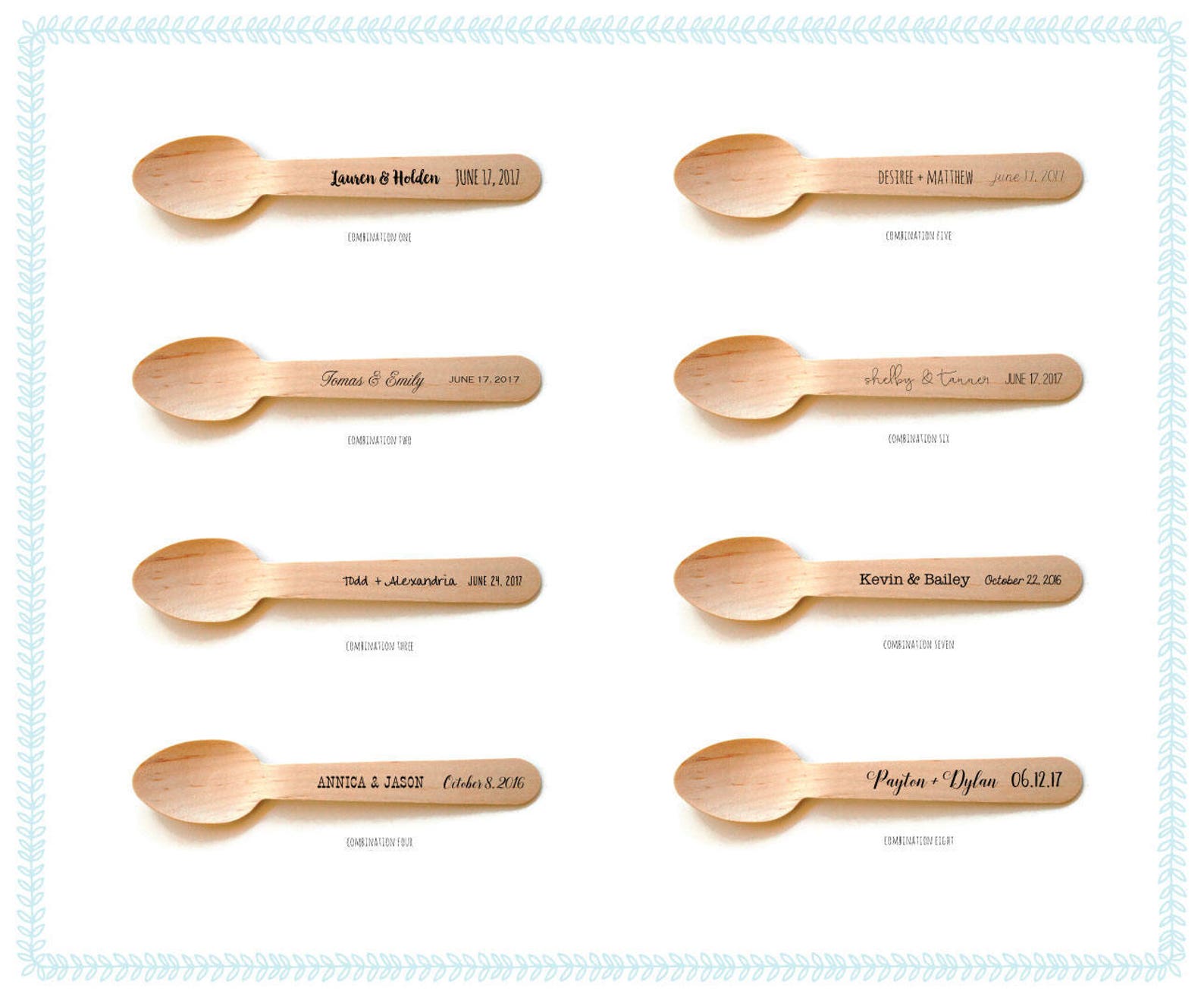 Personalized Wooden Utensils Available in Three Sizes Custom - Etsy