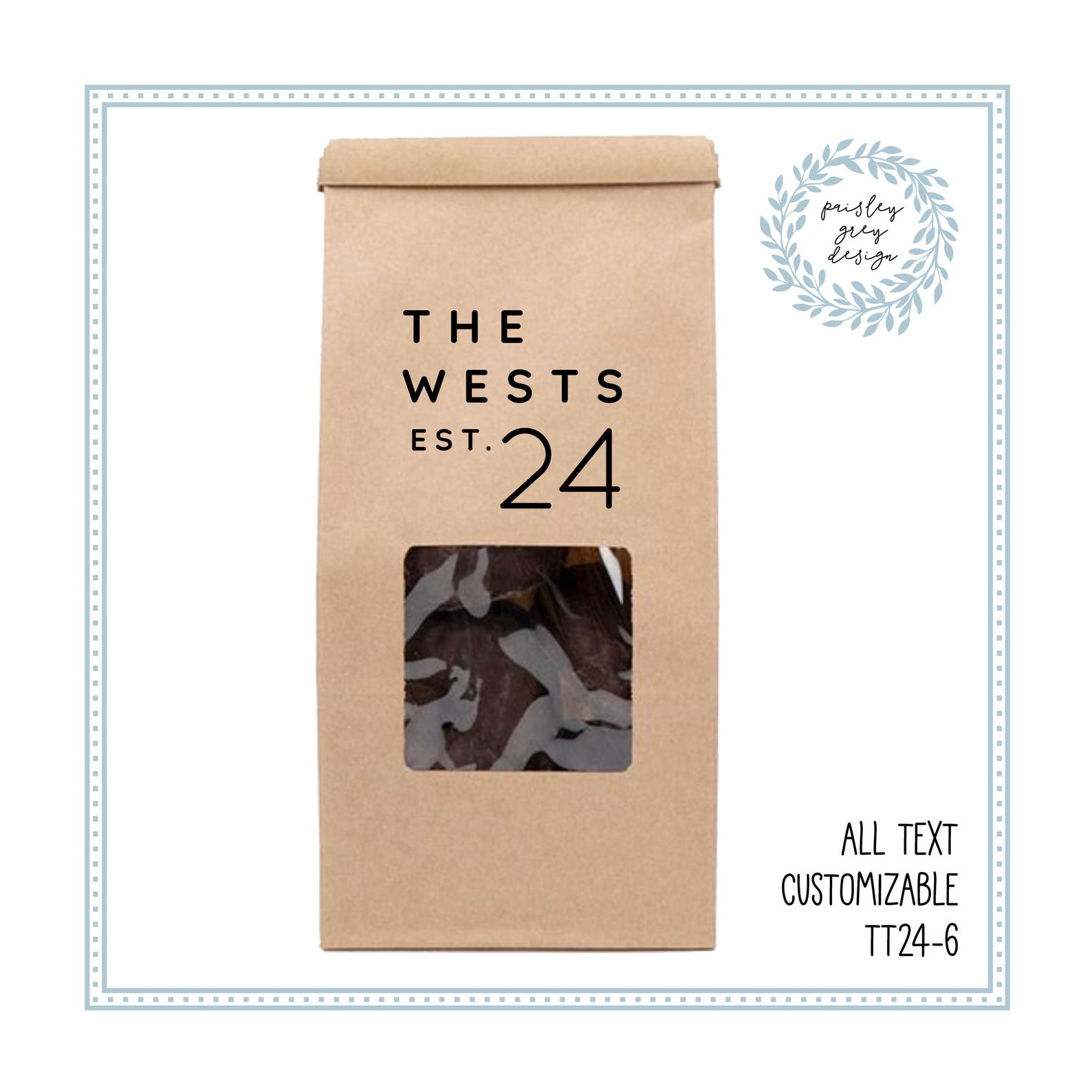 Custom Cookie and Candy Bags - Grease Resistant Lined Brown Kraft Fold ...