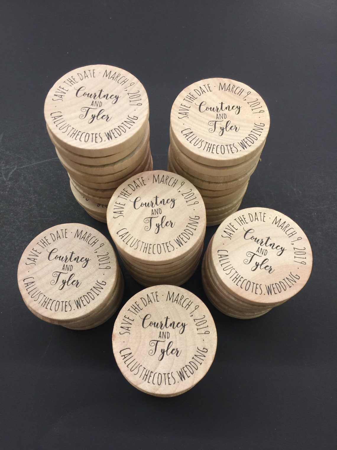 Custom Natural Wood Personalized Printed Wooden Magnets 2 | Etsy